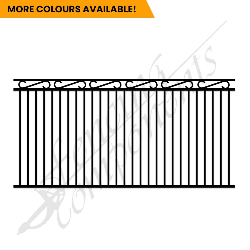 Aluminium Deco Continuous Scroll Fence Panel | Fencing Components